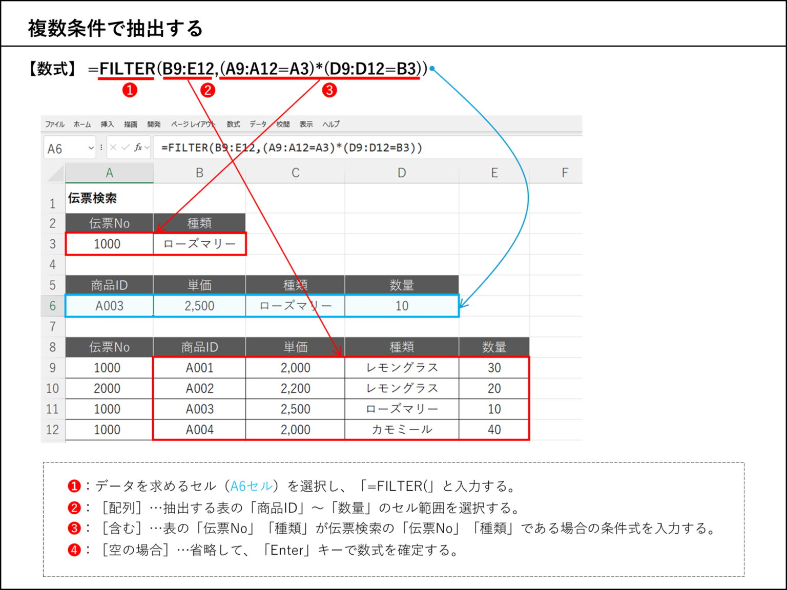 S048｜Excel関数による「複数条件」を満たすデータを抽出｜FILTER、IF、ROW、INDEX、SMALL | excel15.com｜Excel関数の使い方